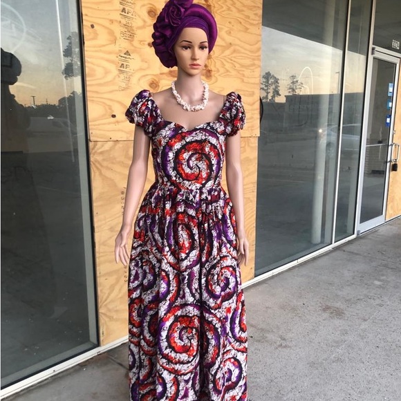 veroex | Dresses | African Clothing For Women Ankara Long Dress With ...